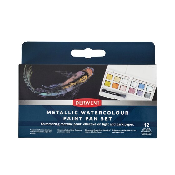 Paints | Watercolour Paint Pans | Derwent UK | Derwent Metallic Paint ...