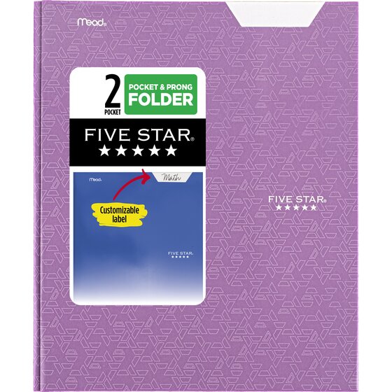Five Star Pocket and Prong Paper Folder, Amethyst Purple | Hot Deals | Mead