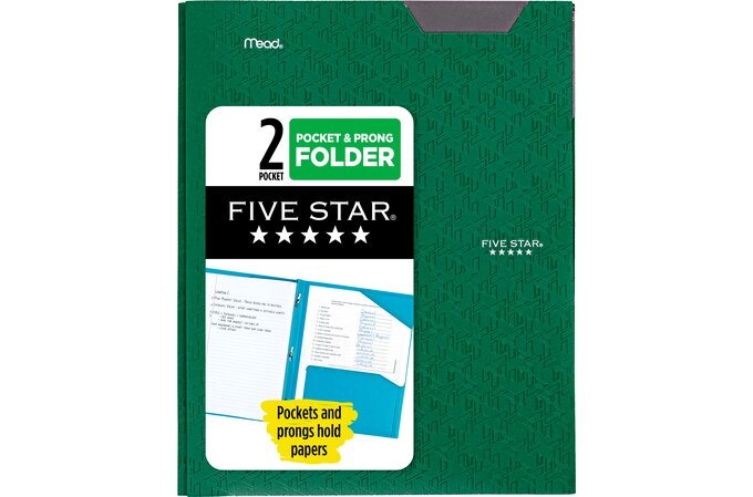 Five Star Stay-Put Pocket and Prong Folders | Pocket & Prong Folders ...