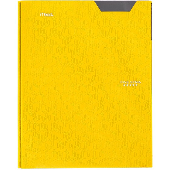 Five Star Stay-Put Plastic Pocket and Prong Folder, Harvest Yellow ...