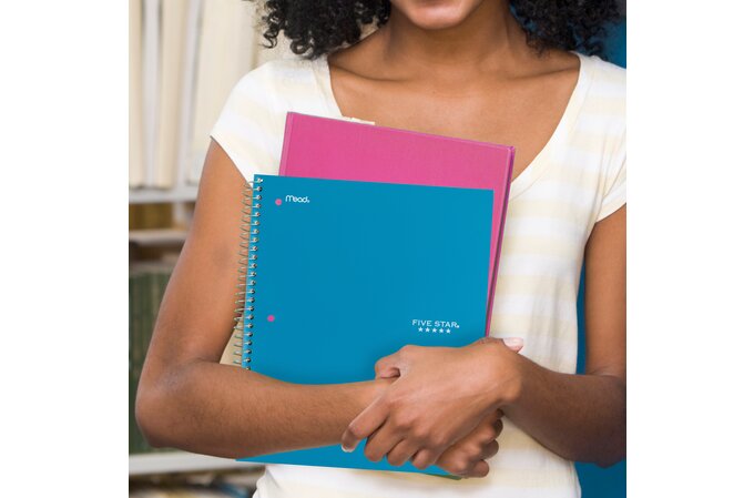 Five Star® Spiral Notebook Plus Study App, 1 Subject, Wide Ruled, 8" x ...