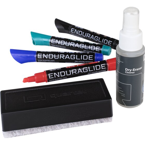 Quartet EnduraGlide Dry-Erase Kit, Chisel Tip Dry-Erase Markers, Eraser ...
