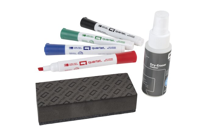 Quartet® Classic Dry-Erase Kit, Chisel Tip Dry-Erase Markers, Eraser ...