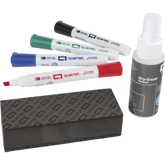 Quartet® Classic Dry-Erase Kit, Chisel Tip Dry-Erase Markers, Eraser ...