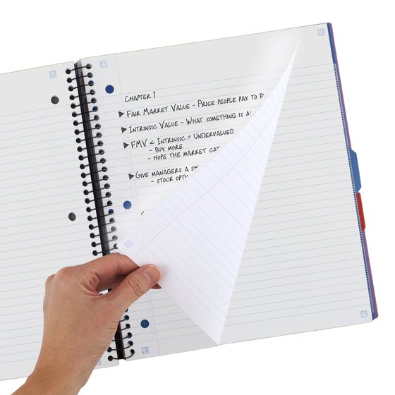 Five Star® Advance® Spiral Notebook Plus Study App, 3 Subject, College ...
