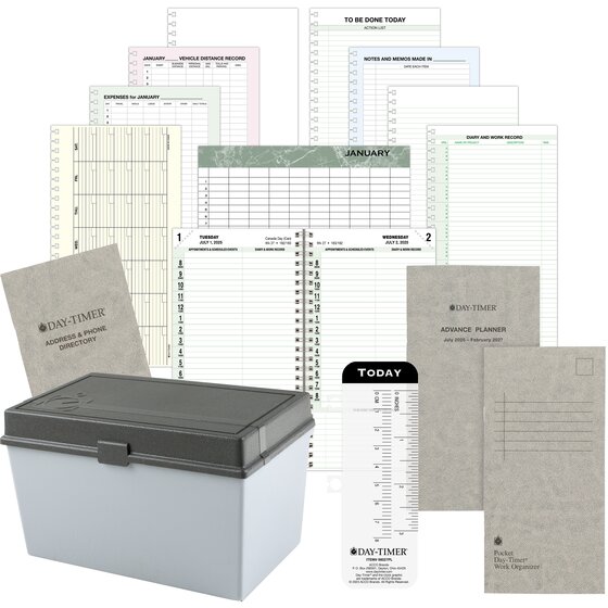 Day Timer One Page Per Day Wirebound Planner Refills, 3 1/2" x 6 1/2 ...
