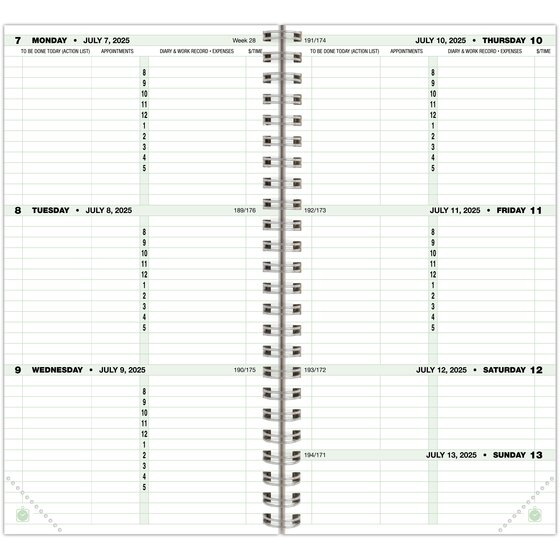 Day-Timer® Two Page Per Week Original Planner Refills, Wirebound ...