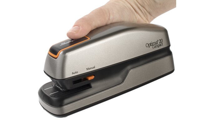 Swingline® Optima® 20 Compact Electric Stapler, 20 Sheets, Silver ...