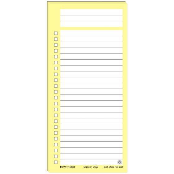 Day-Timer® Self-Stick Hot List, 2 1/4" x 4 7/8" | Sticky Notes | Day-Timer
