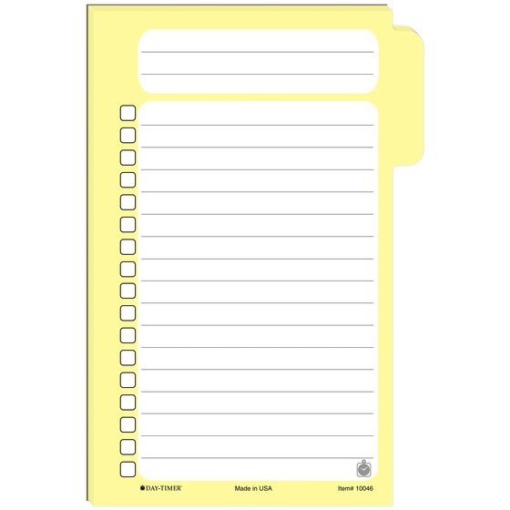 Day-Timer® Tabbed Self-Stick Hot Lists, 4" x 6", 5 Pack | Sticky Notes ...