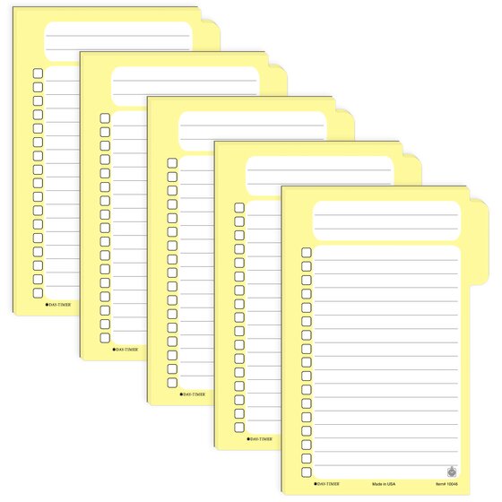 Day-Timer® Tabbed Self-Stick Hot Lists, 4" x 6", 5 Pack | Sticky Notes ...