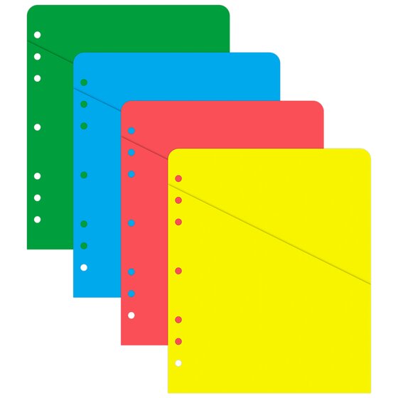 Day-Timer® ColorLife File Pockets, Folio Size, 8 1/2" x 11", 4 Pack ...