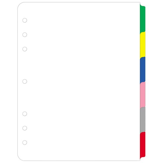 Day-Timer® Blank Multi-Colored Tabs, Folio Size, 8 1/2" x 11", 12 Pack ...