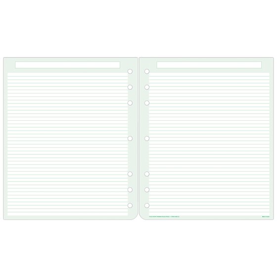 Day-Timer® Short-Trimmed Ruled Sheets, Loose-Leaf, Folio Size, 8 1/2" x ...