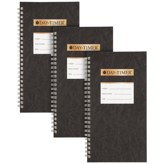 Day-Timer® All Purpose Notebook Set, Black, Pocket Size, 3 1/2" x 6 1/2 ...