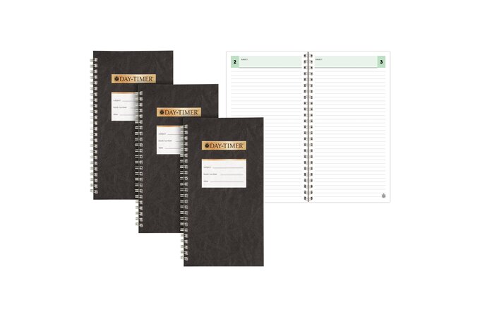 Day-Timer® All Purpose Notebook Set, Black, Pocket Size, 3 1/2" x 6 1/2 ...