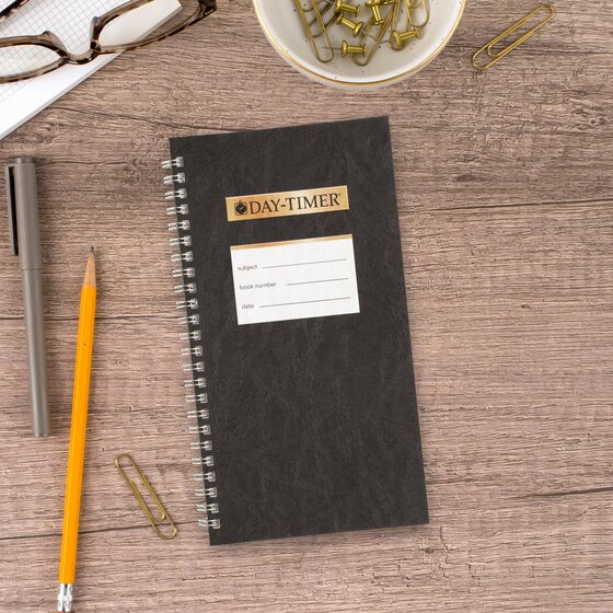 Day-Timer® All Purpose Notebook Set, Black, Pocket Size, 3 1/2" x 6 1/2 ...