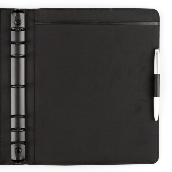 Day-Timer® Western Coach Leather 1" Open Style Planner Cover, Black ...