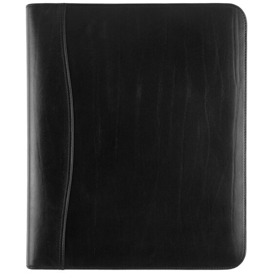 Day-Timer® Western Coach Leather Zippered Planner Cover, Black, Folio ...
