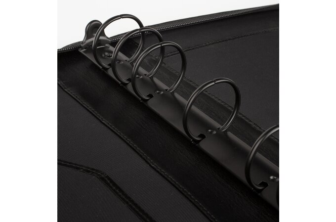 Day-Timer® Western Coach Leather Zippered Planner Cover, Black, Folio ...