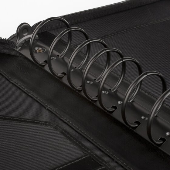 Day-Timer® Western Coach Leather Zippered Planner Cover, Black, Desk ...