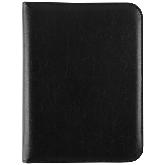 Day-Timer® Antique Vinyl Zippered Planner Cover, Black, Desk Size, Fits ...