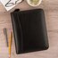Day-Timer® Western Coach Leather Zippered Planner Cover, Black, Desk ...