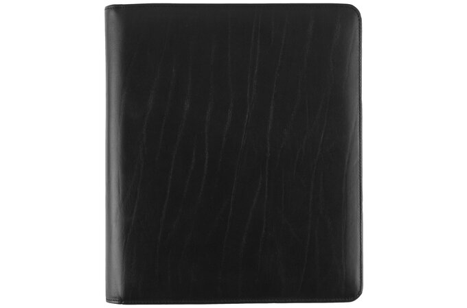 Day-Timer® Western Coach Leather Open Style Planner Cover, Black ...