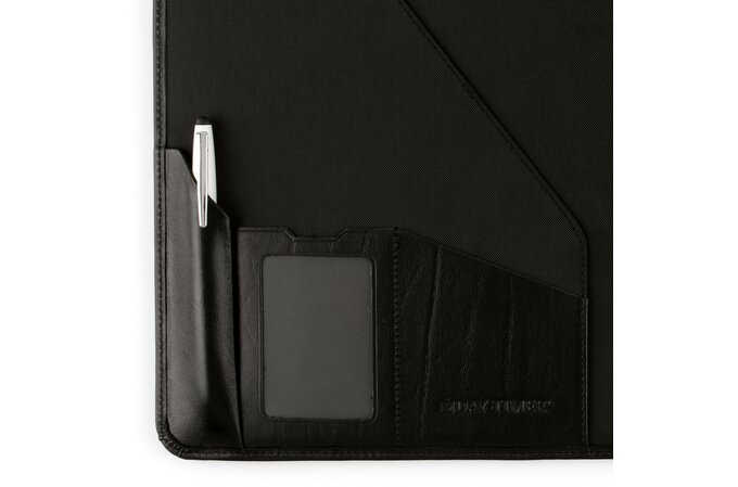 Day-Timer® Western Coach Leather Open Style Planner Cover, Black ...