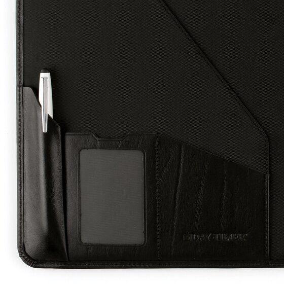 Day-Timer® Western Coach Leather Open Style Planner Cover, Black ...