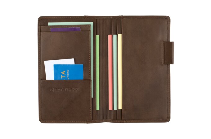 Day-Timer® Distressed Leather Open Style Planner Cover, Dark Tan ...