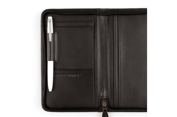 Day-Timer Armorhide Leather Zippered Planner Cover, Pocket Size, 3 1/2 ...