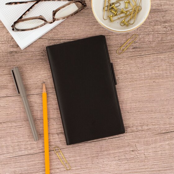 Day-Timer® Verona Leather Credit Card Wallet, Black, Pocket Size, 3 1/2 ...