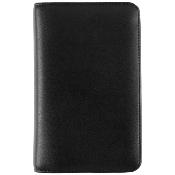 Day-Timer® Armorhide Leather 1" Zippered Planner Cover, 6-Ring, Black ...