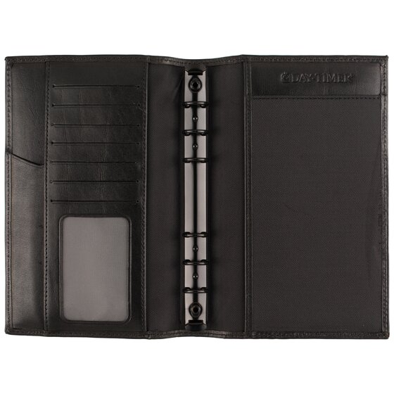 Day-Timer® Western Coach Leather 1/2" Open Style Planner Cover, Black ...