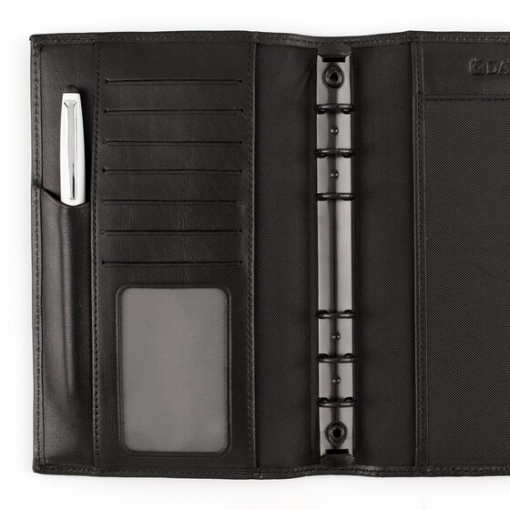 Day-Timer® Western Coach Leather 1/2" Open Style Planner Cover, Black ...