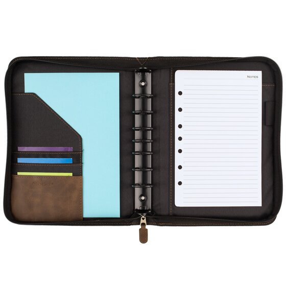 Day-Timer® Undated Distressed Faux Leather Planner Starter Set, 7-Ring ...