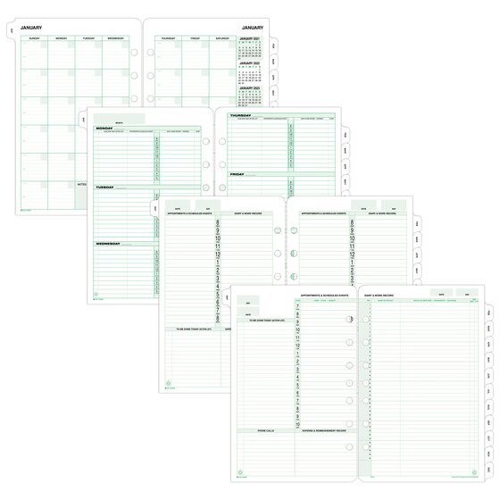 Day-Timer® Undated Distressed Faux Leather Planner Starter Set, 7-Ring ...