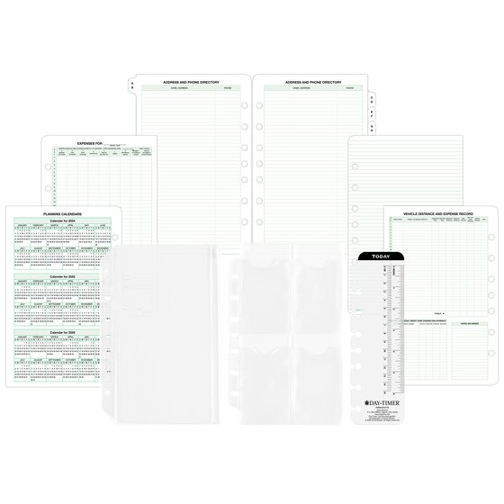 Day-Timer® Undated Distressed Look Woven Style Planner Starter Set, 7 ...