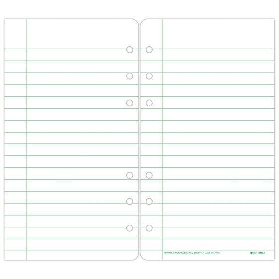 Day-Timer® Wide Ruled Notepad, Portable Size, 3 3/4" x 6 3/4", 2 Pack ...