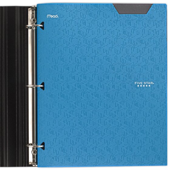 Five Star® 2-Pocket Stay-Put Plastic Folder, Tidewater Blue | Pocket ...