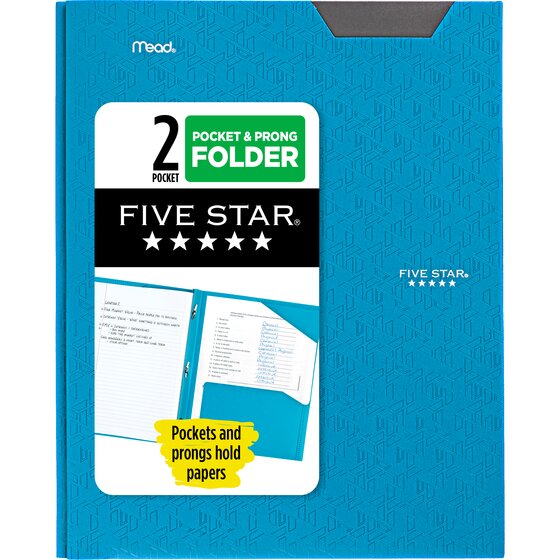 Five Star Stay-Put Pocket and Prong Folders | Pocket & Prong Folders ...