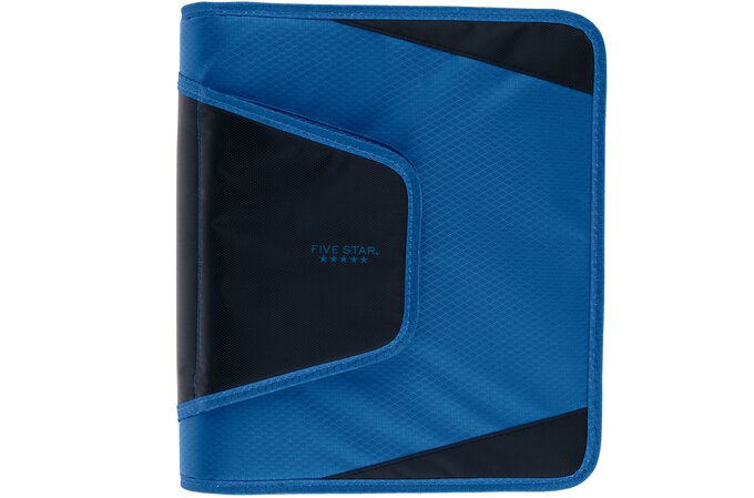 Five Star® 1 1/2" Zipper Binder, 500 Sheet Capacity, Blue | Zipper ...