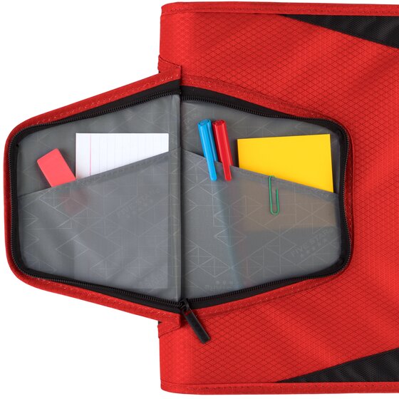 Five Star® 1 1/2" Zipper Binder, 500 Sheet Capacity, Red | Zipper ...