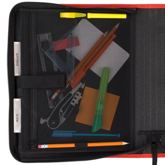 Five Star® 1 1/2" Zipper Binder, 500 Sheet Capacity, Red | Zipper ...