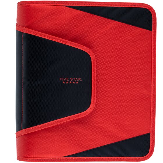 Five Star® 1 1/2" Zipper Binder, 500 Sheet Capacity, Red | Zipper ...