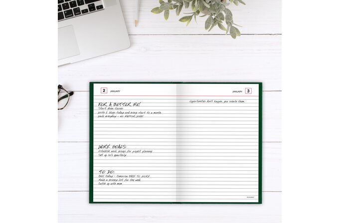 AT-A-GLANCE® Standard Diary® Daily Diary, Undated, Green, Small, 5 3/4 ...