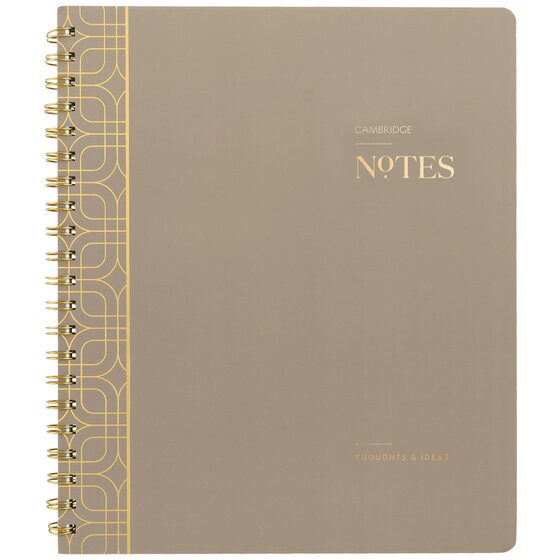 Cambridge® WorkStyle® Notebook, 80 Sheets, Timeless Taupe, Large, 8 1/2 ...
