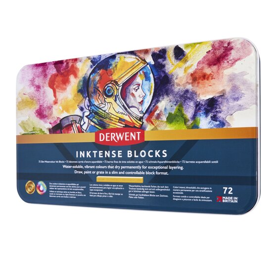 Inktense Blocks | Watersoluble | Derwent UK | Derwent Inktense 72 ...