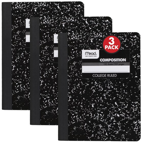 Mead® Composition Book, College Ruled, 100 Sheets, 7 1/2" x 9 3/4 ...